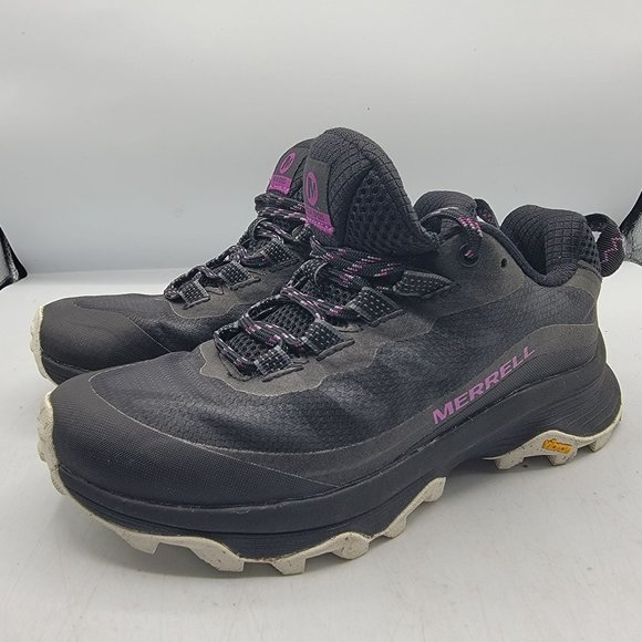 Merrell | Shoes | Merrell Womens 5 Moab Speed Black Vibram Sole Trail ...
